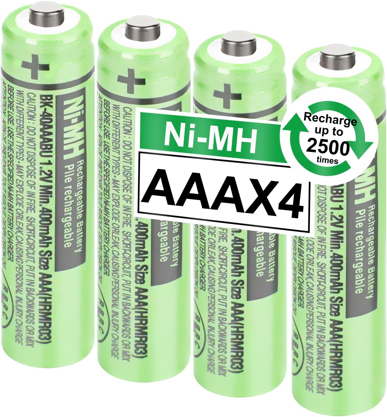 Amazon.com: pingju NI-MH AAA Rechargeable Battery 1.2V 550mah 4-Pack ...
