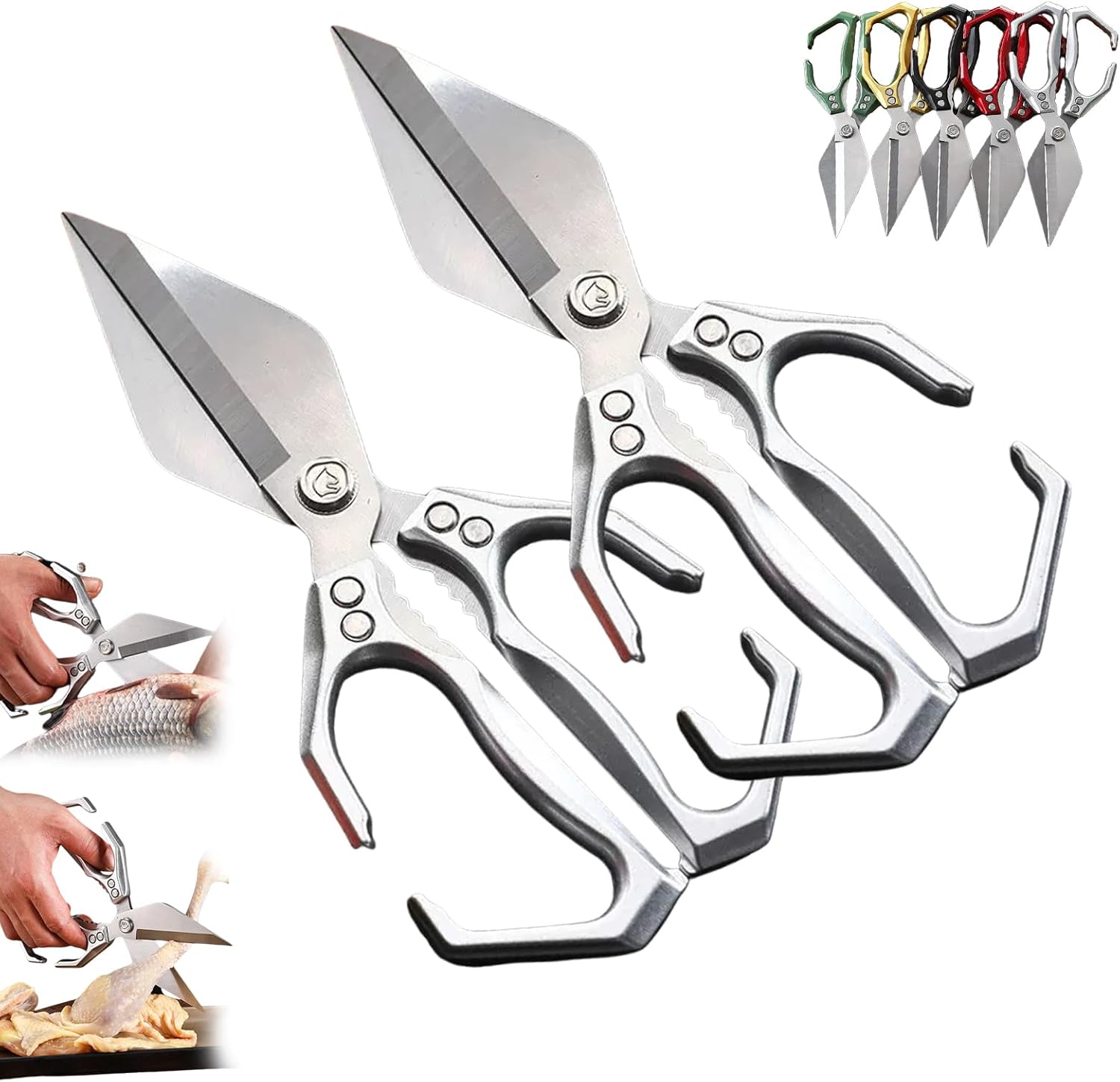 Amazon.com: Konluka Kitchen Scissors, Konluka Kitchen Scissors Heavy ...