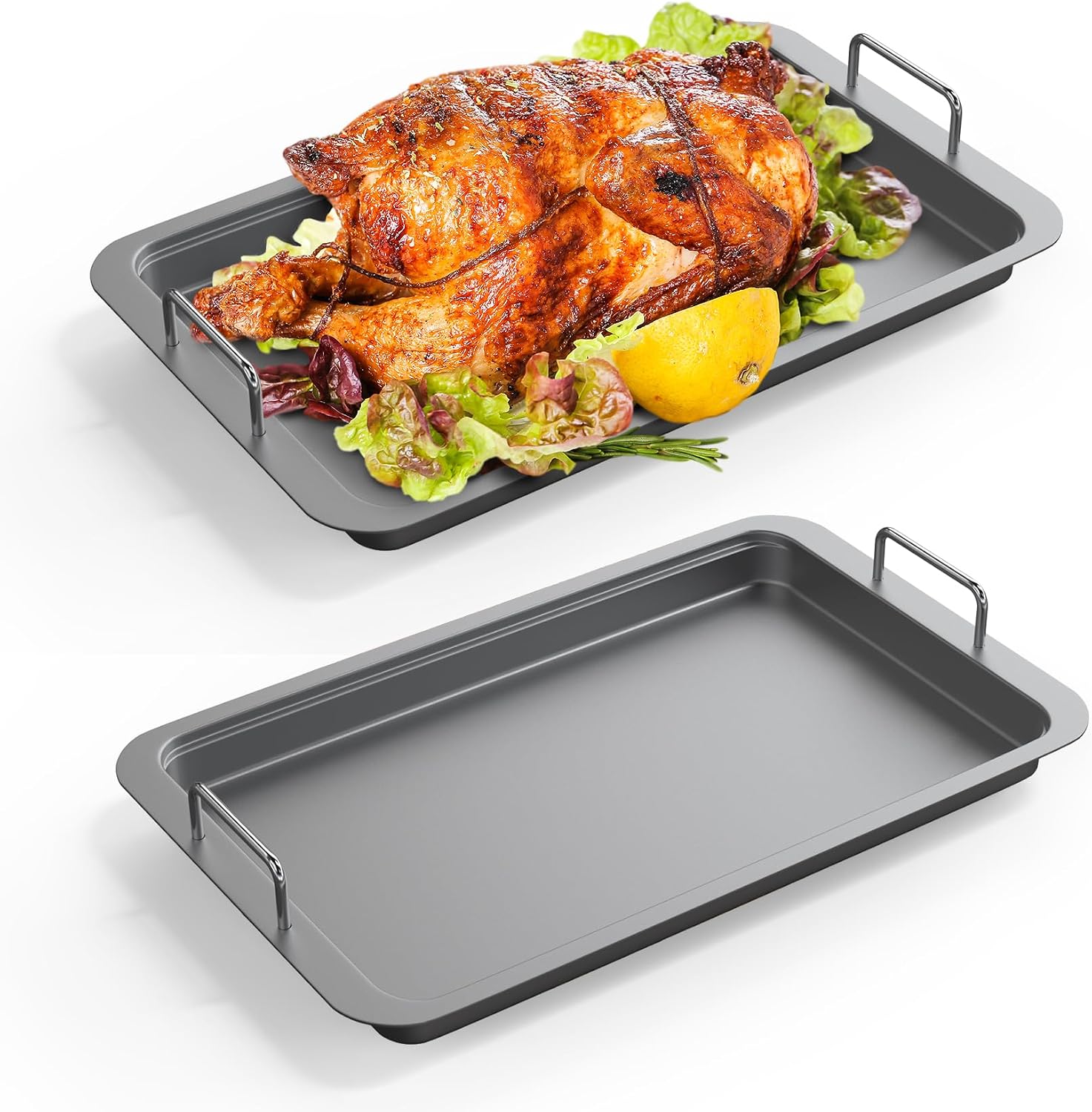 Amazon.com : SafBbcue 2Pack Baking Pan Lasagna Pan Thanksgiving Turkey ...