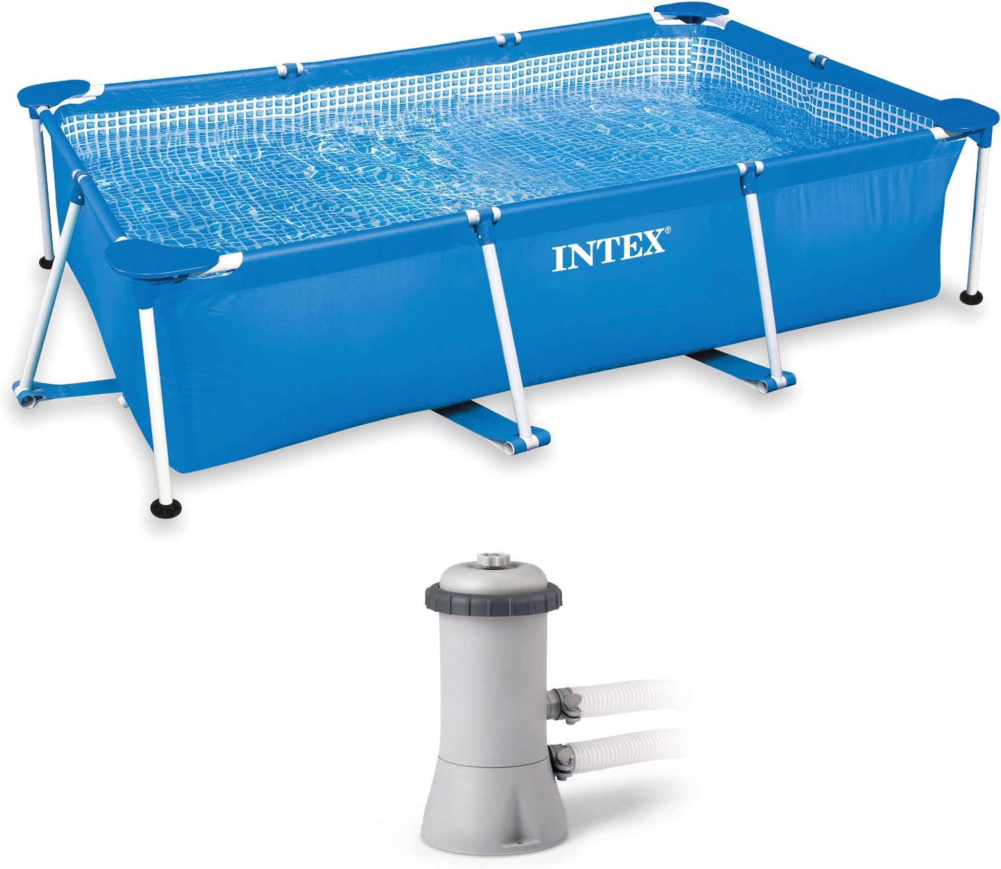 Amazon.com: Intex 32ft X 16ft X 52in Ultra Frame Rectangular Pool Set ...