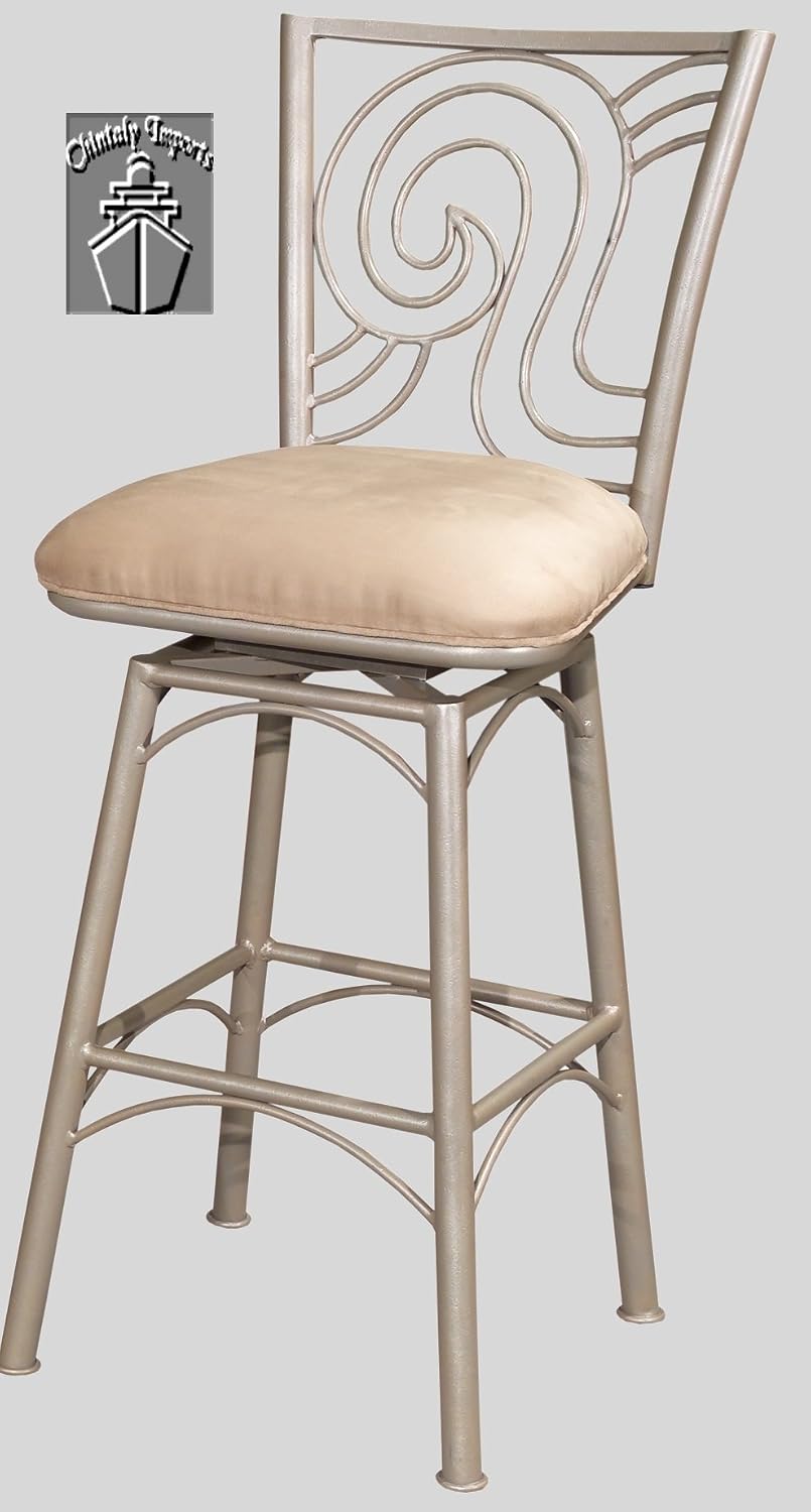 Amazon.com: 26" Memory Swivel Counter Stool with Straight Legs : Home ...