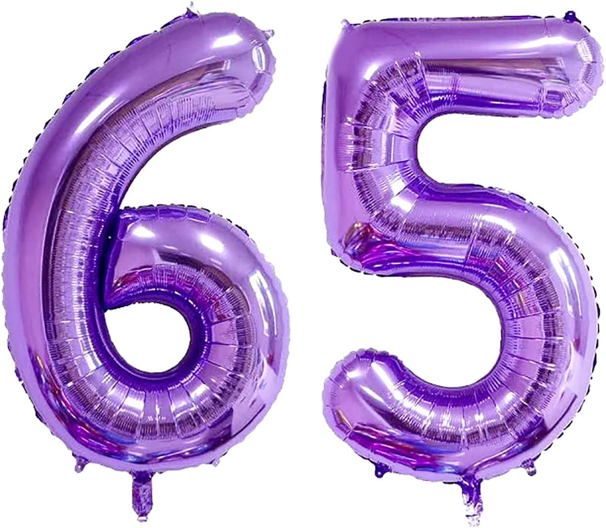 Amazon.com: XLOOD Number 65 Balloons 32 inch Digital Balloon Alphabet ...
