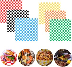 Amazon.com: Sunshine Paper Corp. - Checkered Food Liners & Wrap - 12 ...