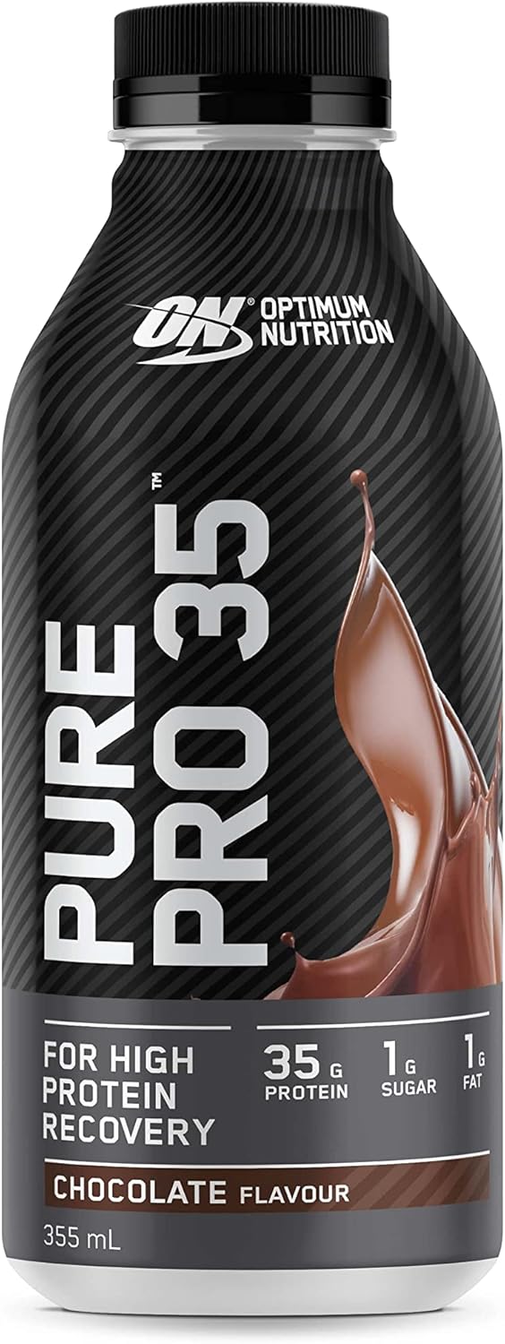 OPTIMUM NUTRITION Pure Pro 35 Protein Drink, Chocolate Flavour, 355ml ...