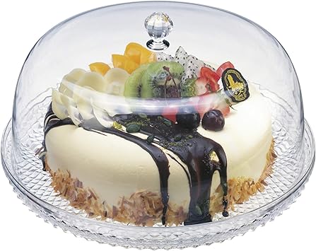 Amazon.com: Amazing Abby - Kate - 12-Inch Acrylic Cake Plate with Dome ...