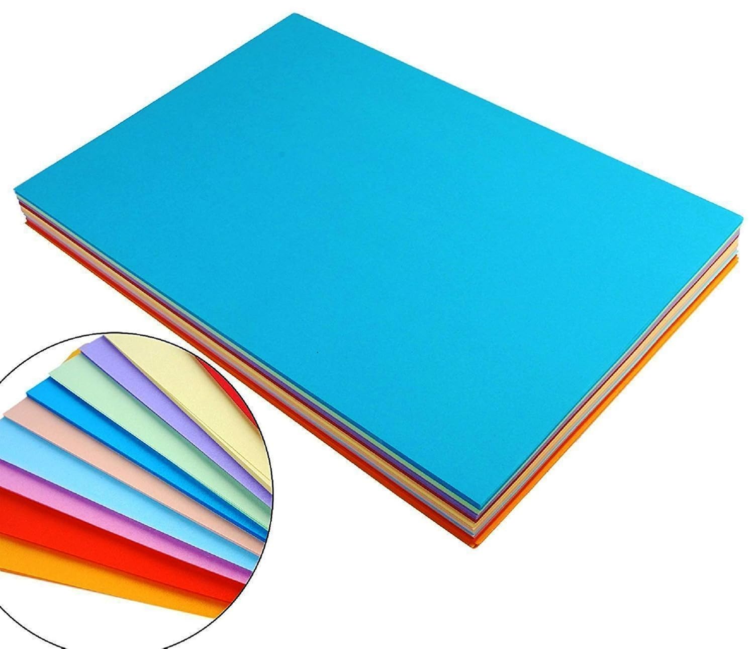 standerd bright 200 pcs Coluor Sheets (20 Sheets Each Color) Printing ...
