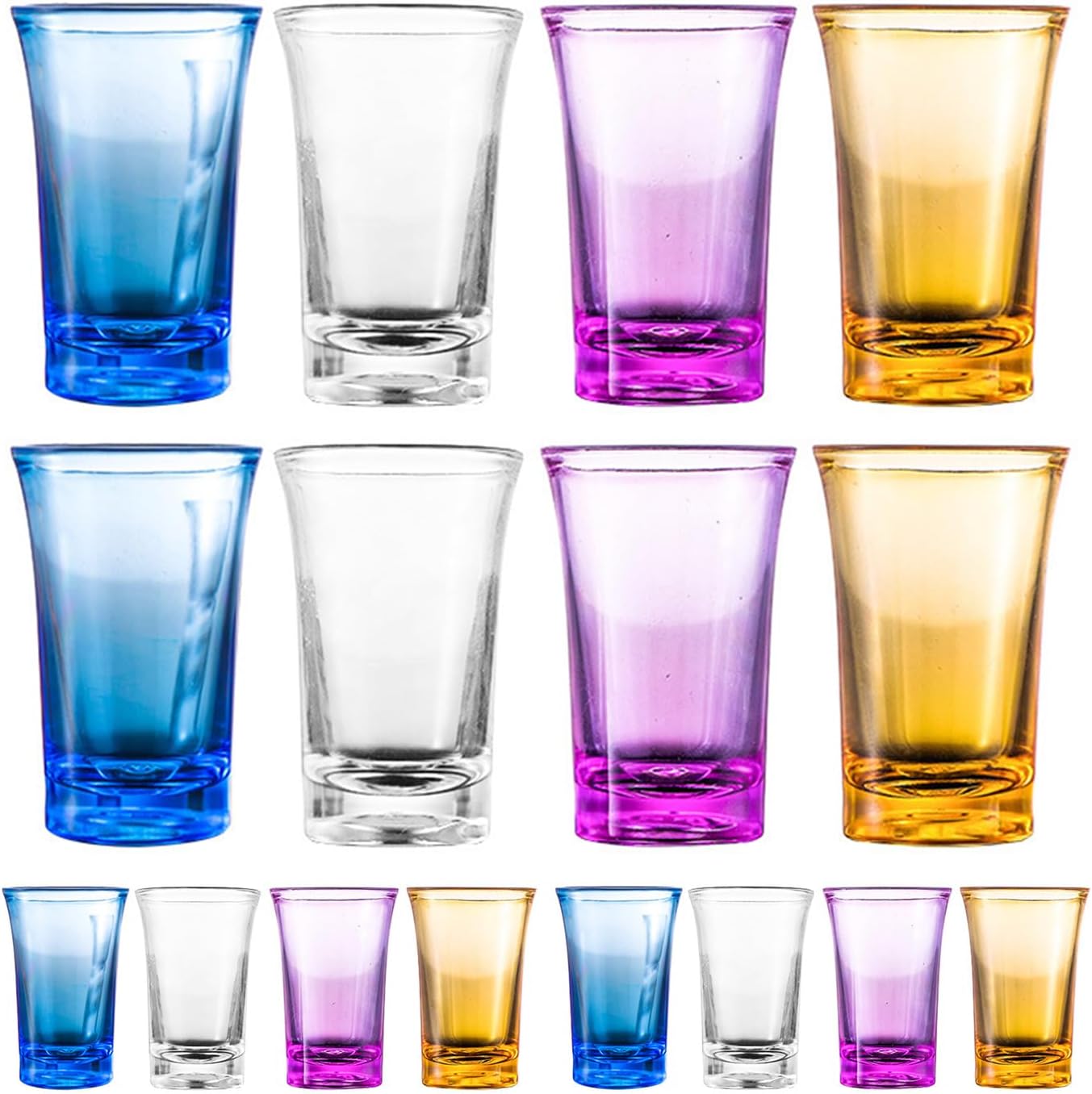 Amazon.com | 2oz Color Changing Mood Plastic Shot Glass, Unique square ...