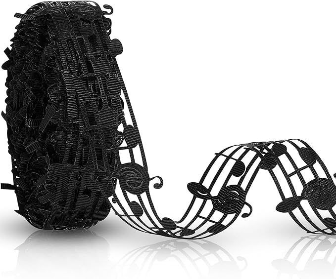 Amazon.com: Shappy 1 Roll Music Note Ribbon Hollow Grosgrain Engraved ...