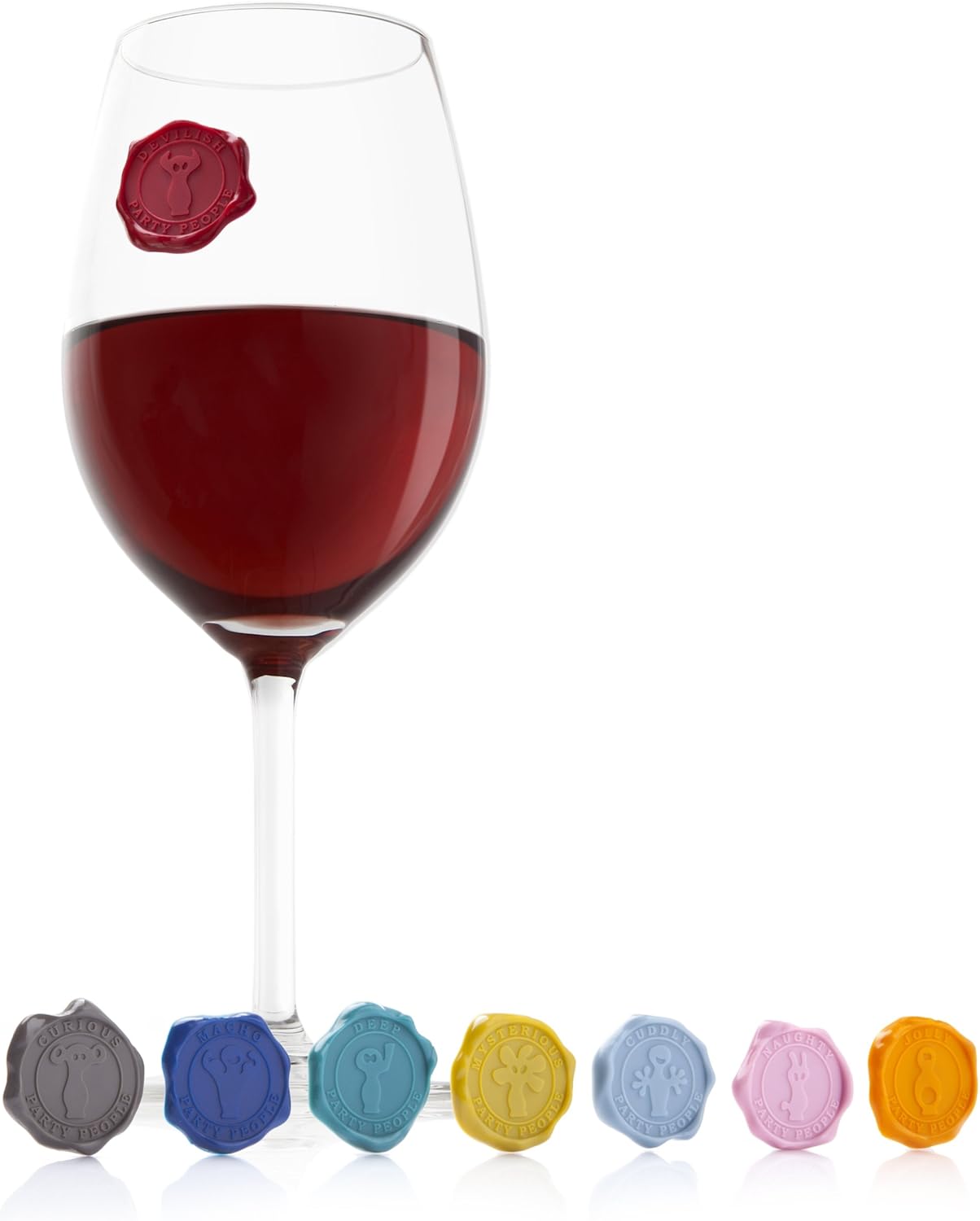 Amazon.com | Vacu Vin Glass Markers Classic | 1886460, #7272: Wine ...