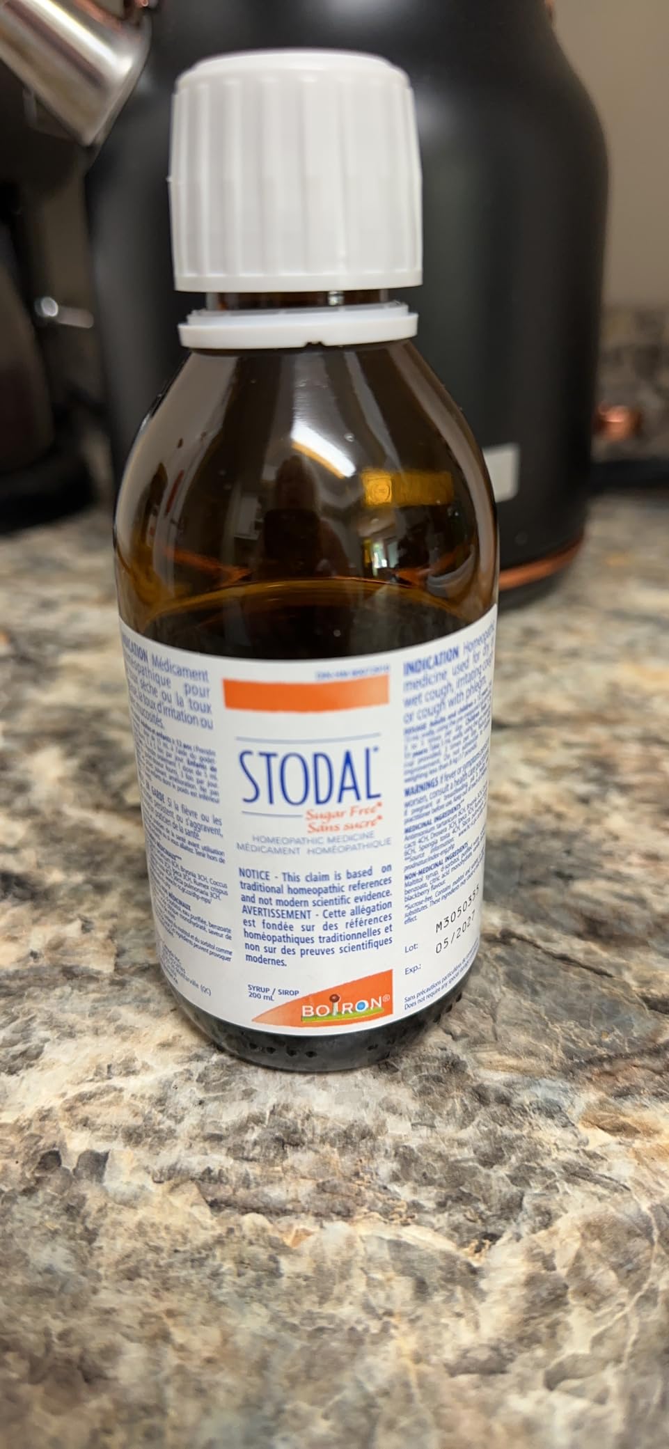 Boiron Stodal Adult Sugar Free, 200ml, Homeopathic Medicine for Dry ...