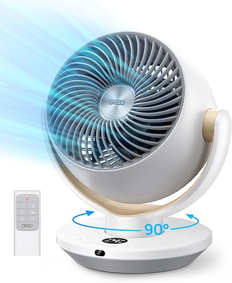 Amazon.com: Dreo Fan for Bedroom, Desk Air Circulator Fan with Remote ...
