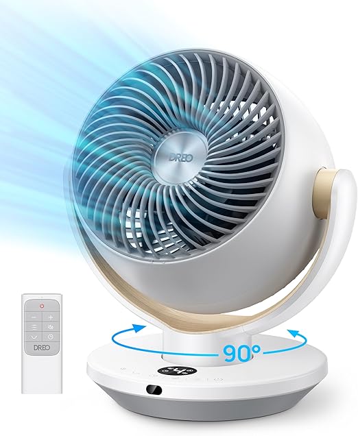 Amazon.com: Dreo Fan for Bedroom, Desk Air Circulator Fan with Remote ...