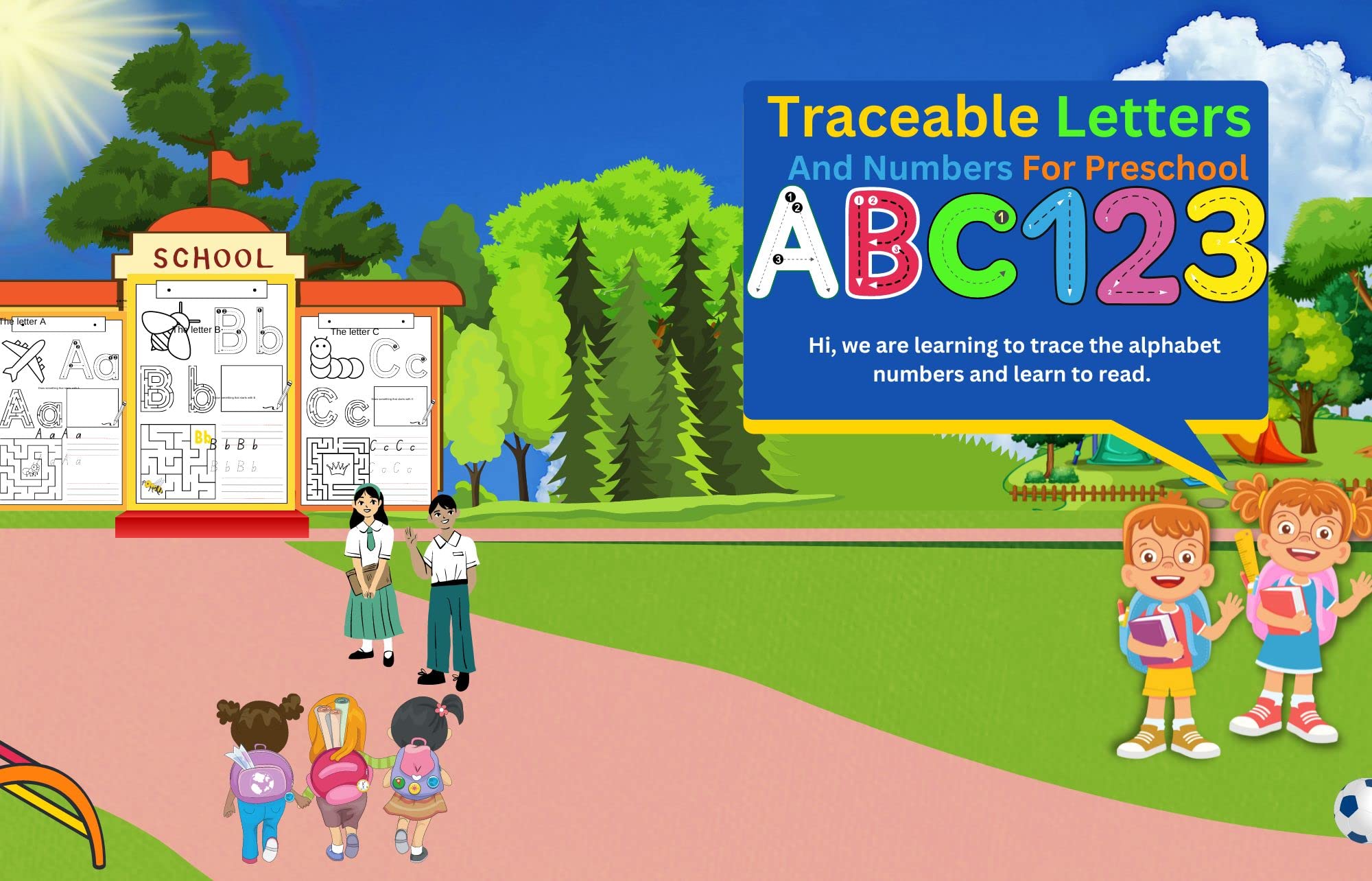 Buy Traceable Letters and Numbers For Preschool : Pre School Traceable ...