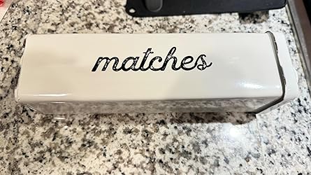 Amazon.com - AuldHome Enamelware Fireplace Matches Holder (White ...