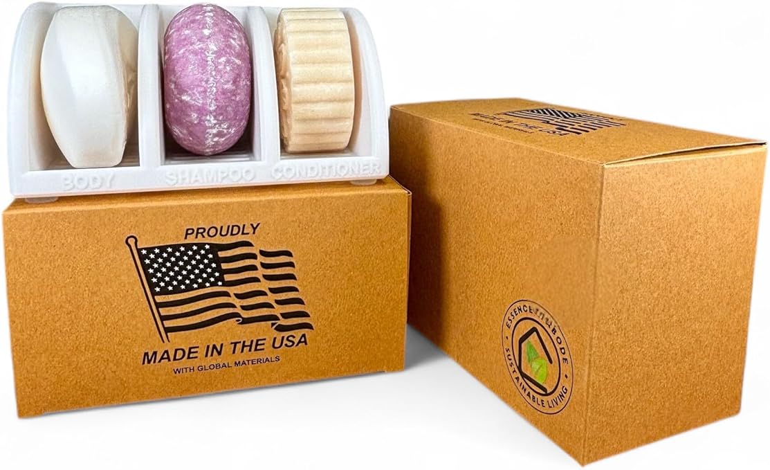 Amazon.com: Solid Shampoo Bar Holder – Multi-Bar Soap Dish with ...