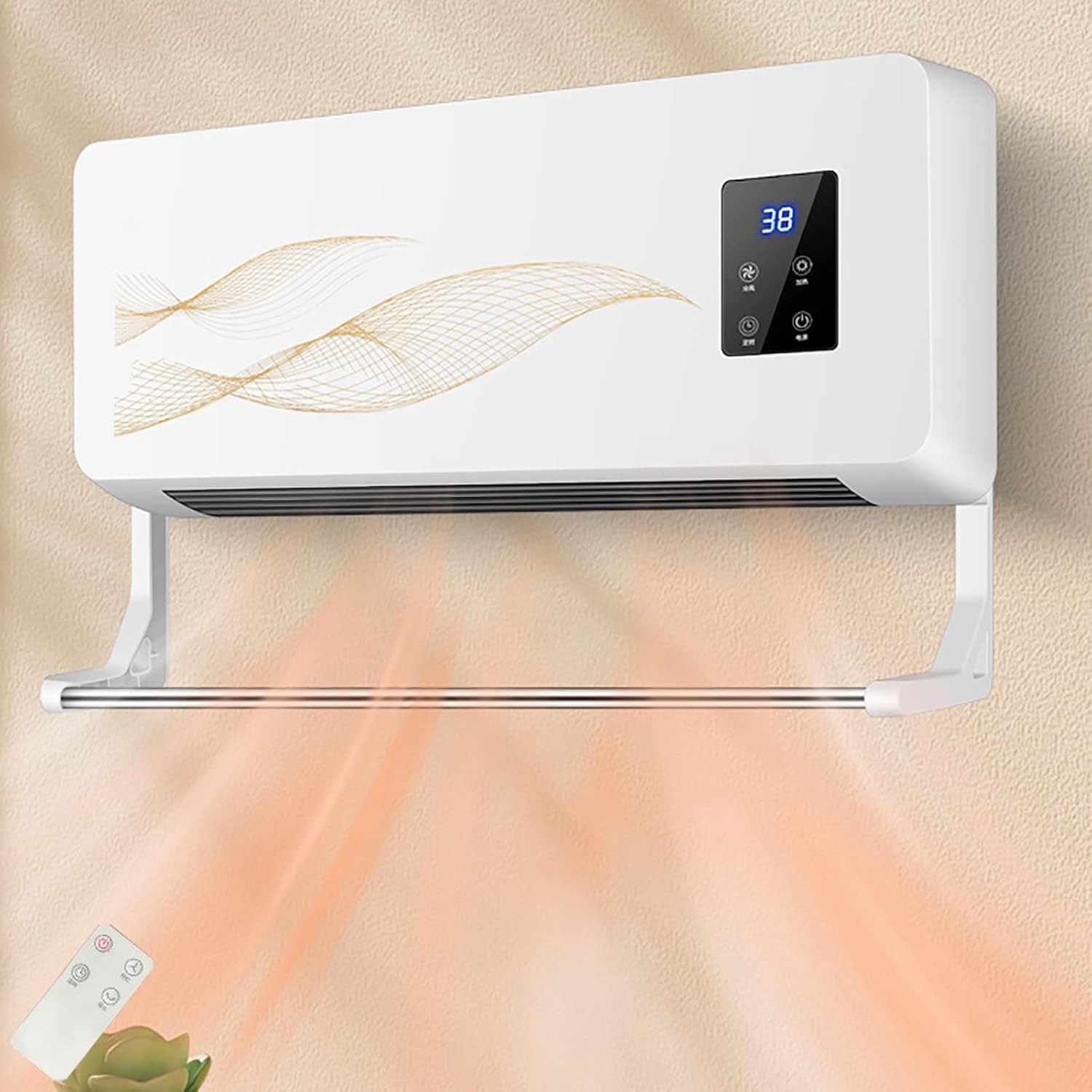 Buy Tnglov Wall ed Heater with cloth Dryer Stand Remote control,Quiet ...