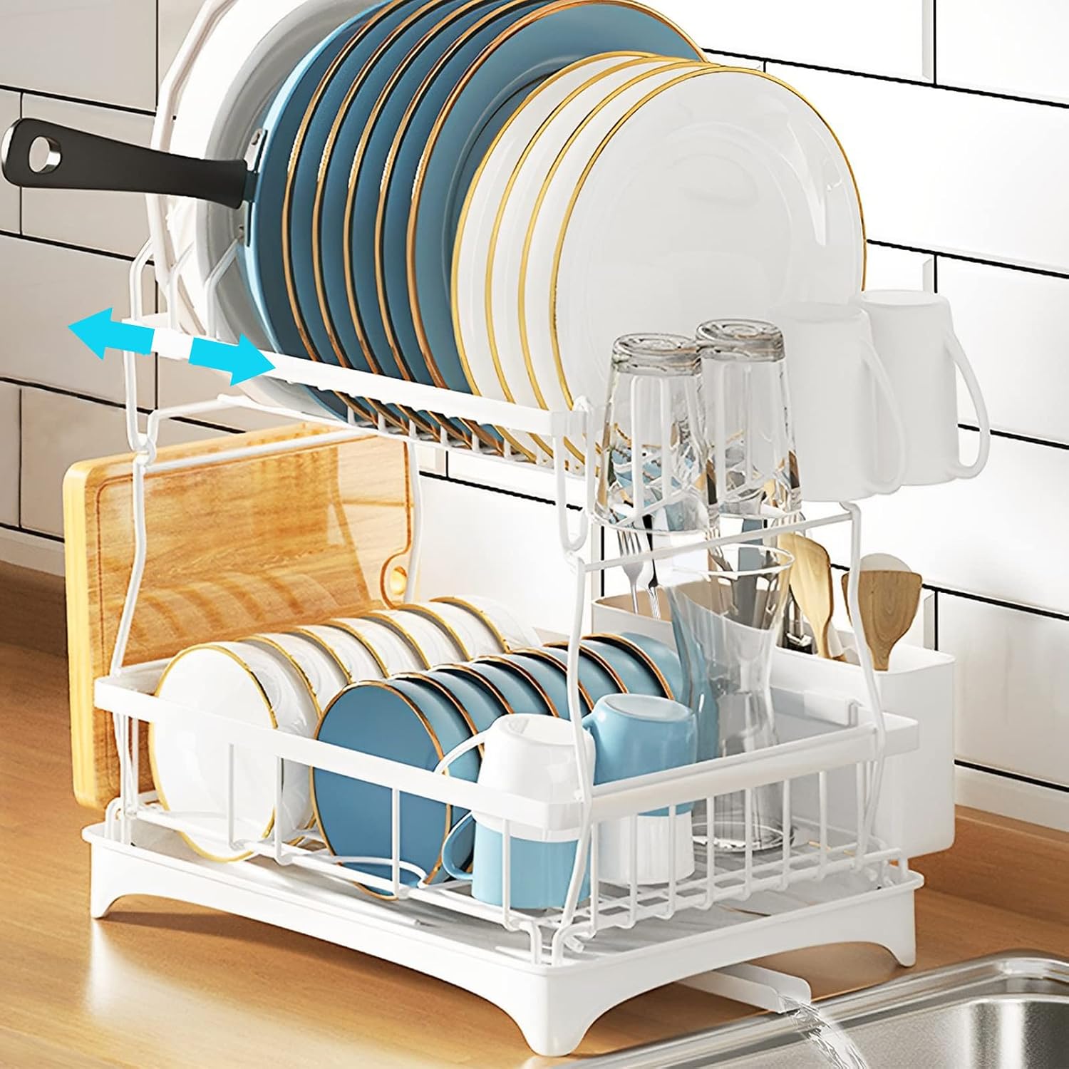 Amazon.com - ParkNbuy Dish Drying Rack,2-Tier Detachable Dish Racks for ...