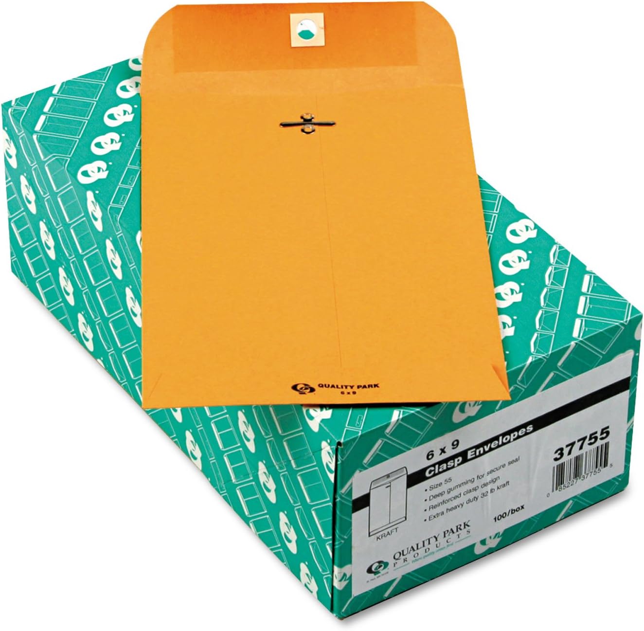 Amazon.com : Quality Park 37755 Clasp Envelope, 55, 6 x 9, 32 lb, Brown ...