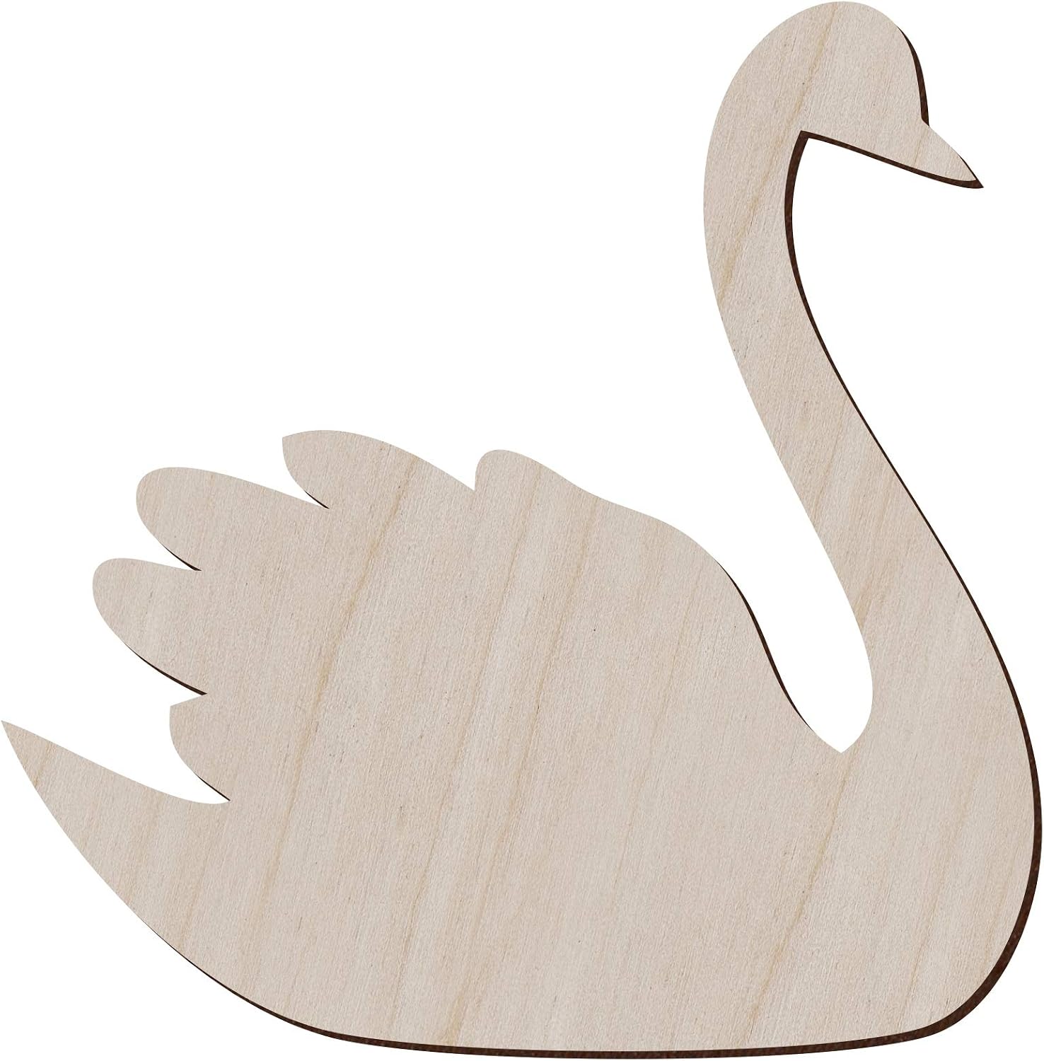 Set of 10 Wooden Swimming Swan Shape For Crafts And Decoration - Laser ...
