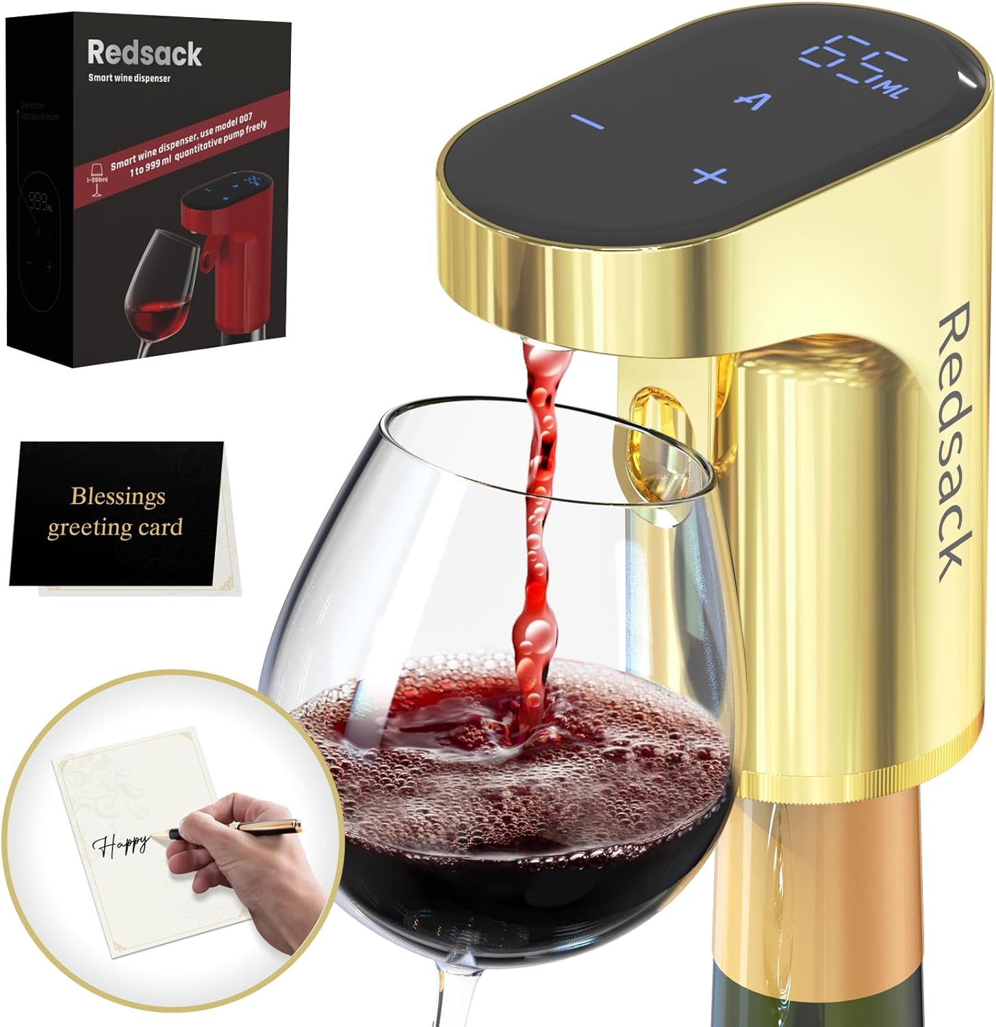 Redsack Electric Wine Decanter Aerator Dispenser Pourer Whiskey ...