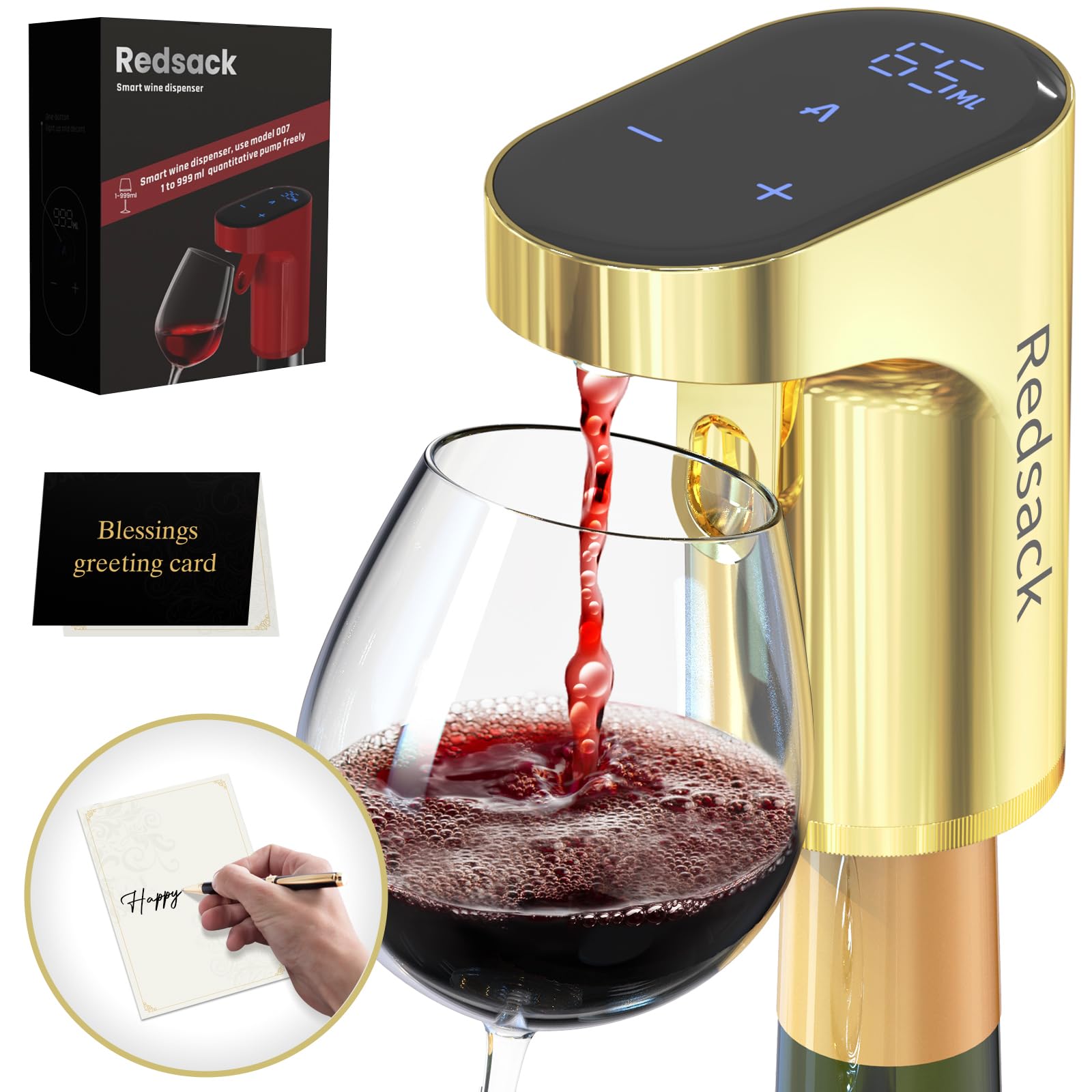 Rechargeable Wine/Whiskey/Liquor Electric Dispenser, Automatic Decanter ...