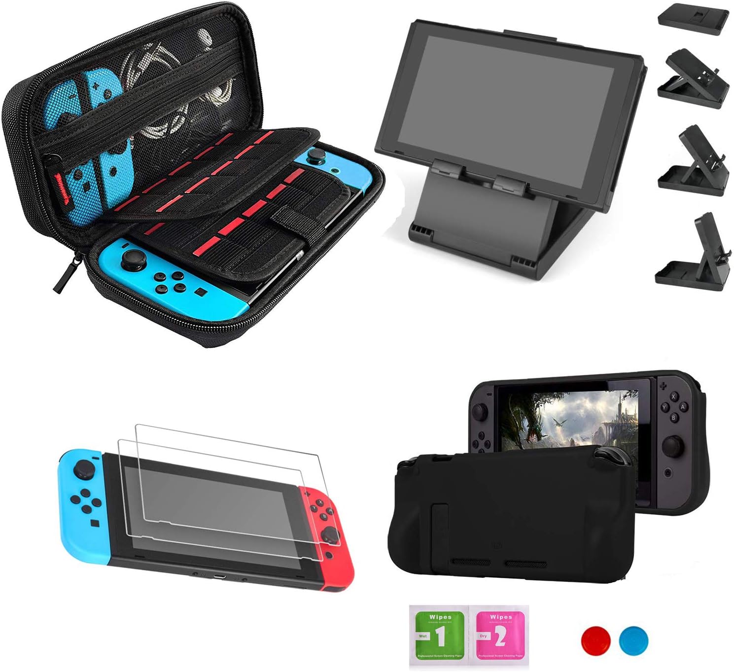 LOLO Funda para Nintendo Switch ,7en1 Kit de Accesorios para Nintendo ...