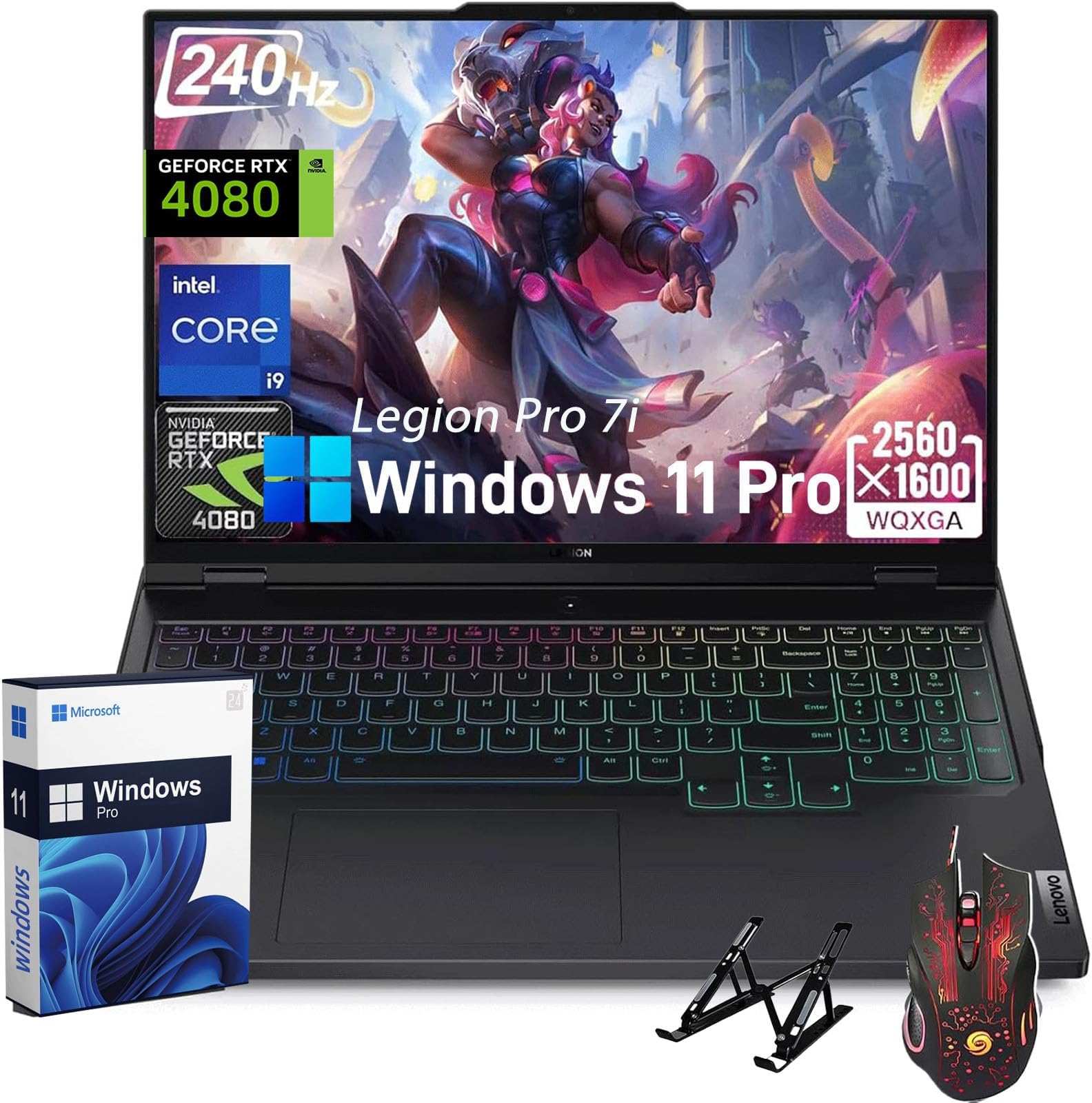 Amazon.com: Lenovo Legion Pro 7i 16" QHD+ 500nits Gaming Laptop 240Hz ...