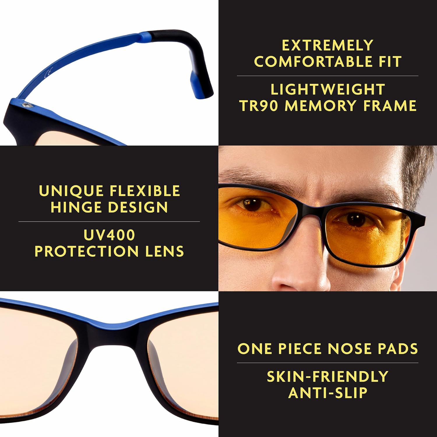 Illumin Night Driving Glasses SOL - All-Weather Glasses for Improved ...