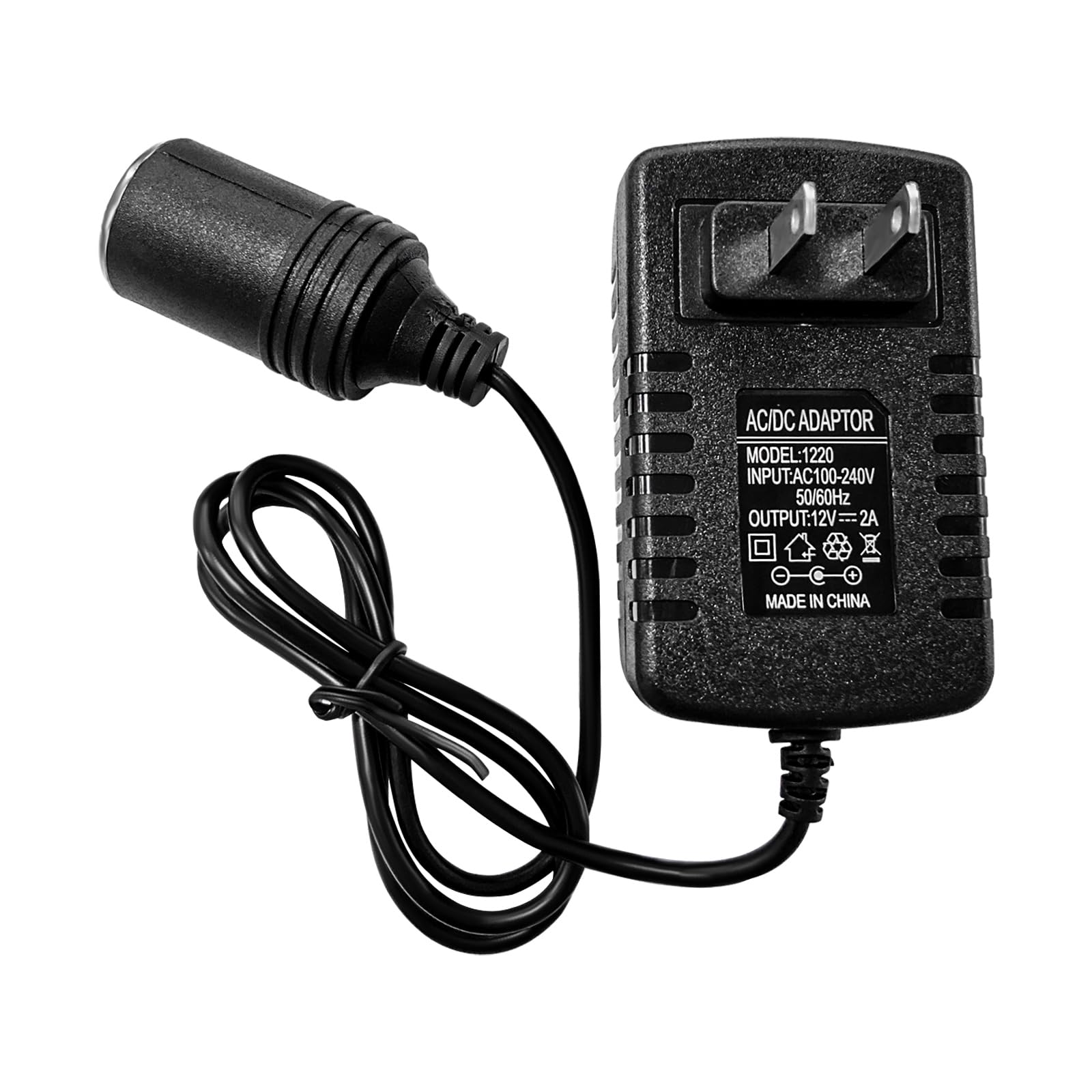 Amazon.com: Wevdn AC to DC Converter, 2A 24W Car Cigarette Lighter ...