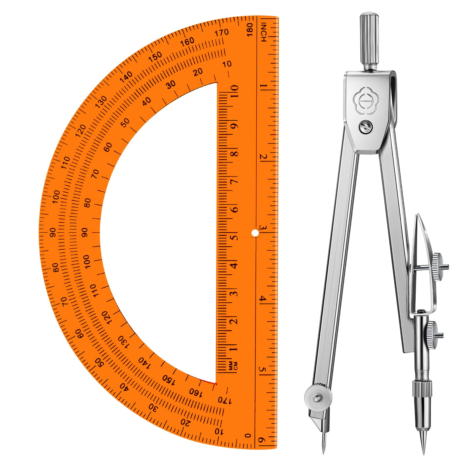 Snapklik.com : EBOOT Student Geometry Math Set, Drawing Compass And 6 Inch Swing Arm Protractor ...