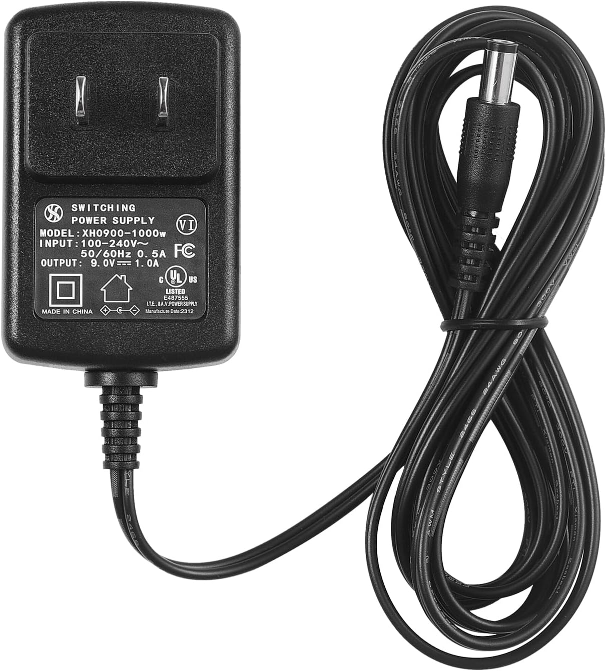 Outlaw Effects 9V AC DC Power Adapter 500ma Negative Center Polarity ...