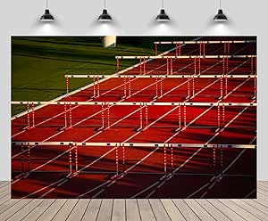 Amazon.com : CHNYWORK 12ftx8ft Track Field Backdrop Athletics ...
