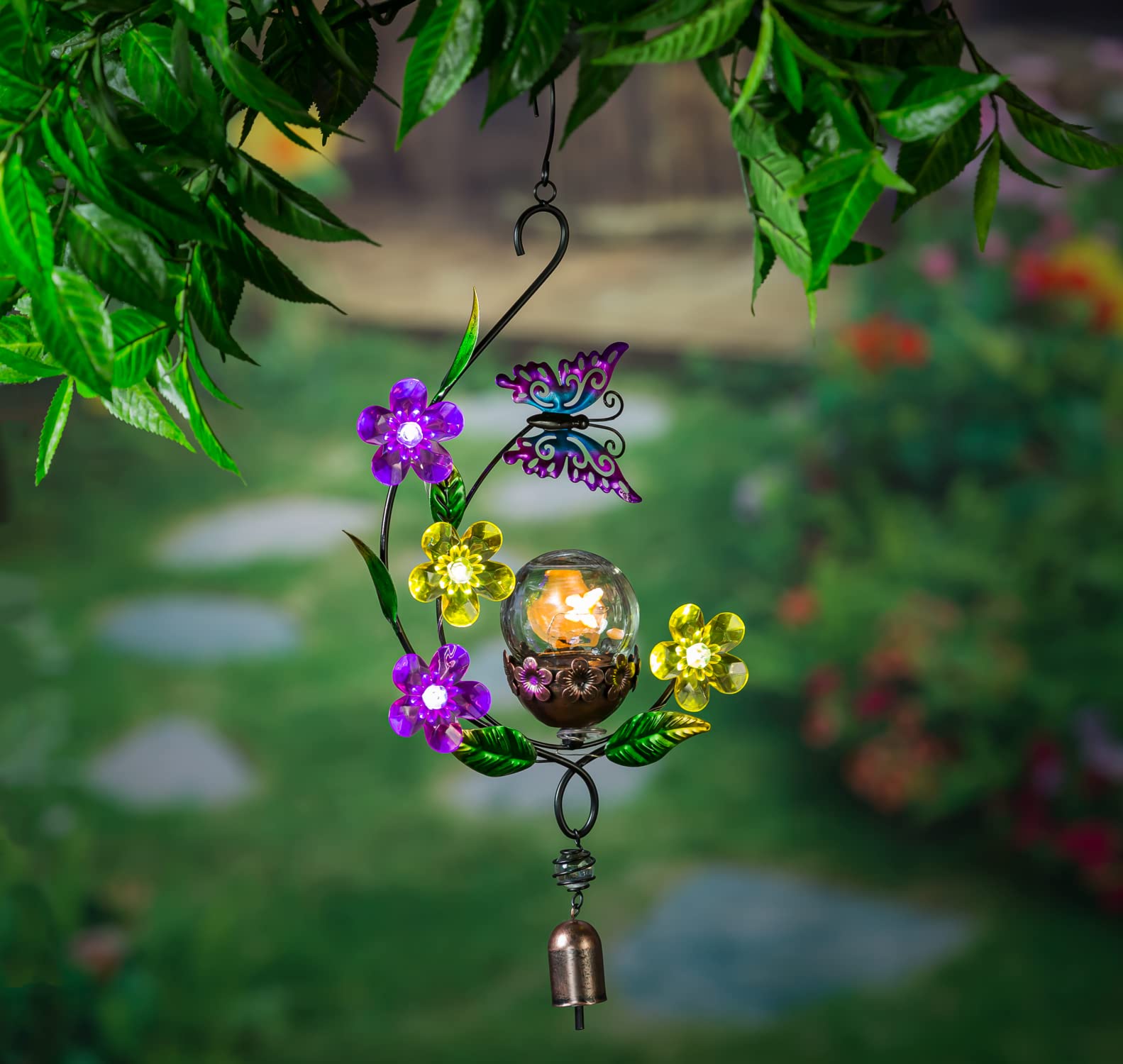 Evergreen Solar Butterfly Garden Solar Powered Color Changing