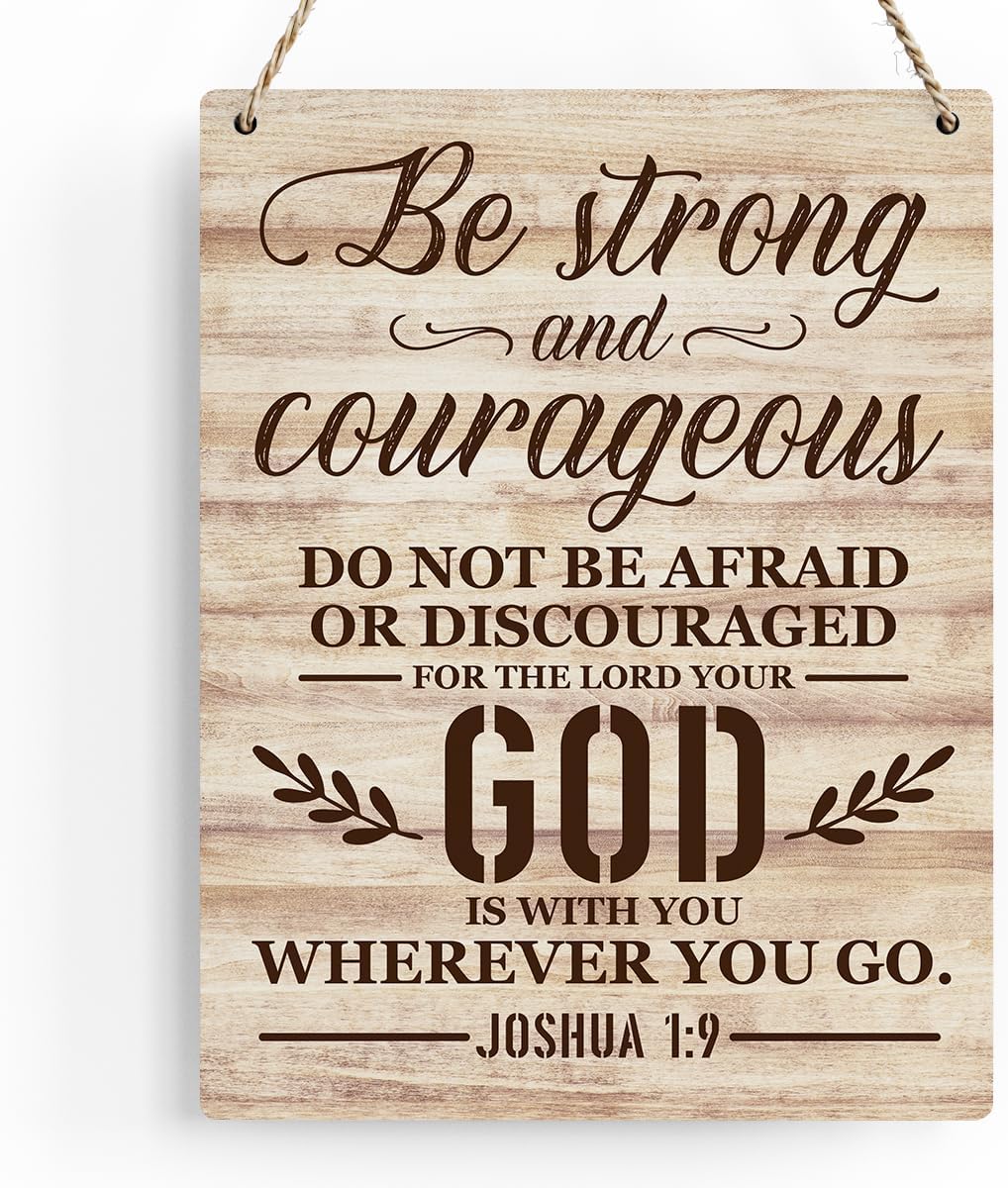 Amazon.com: Inspirational Scripture Wall Art Bible Verses Joshua 1:9 ...