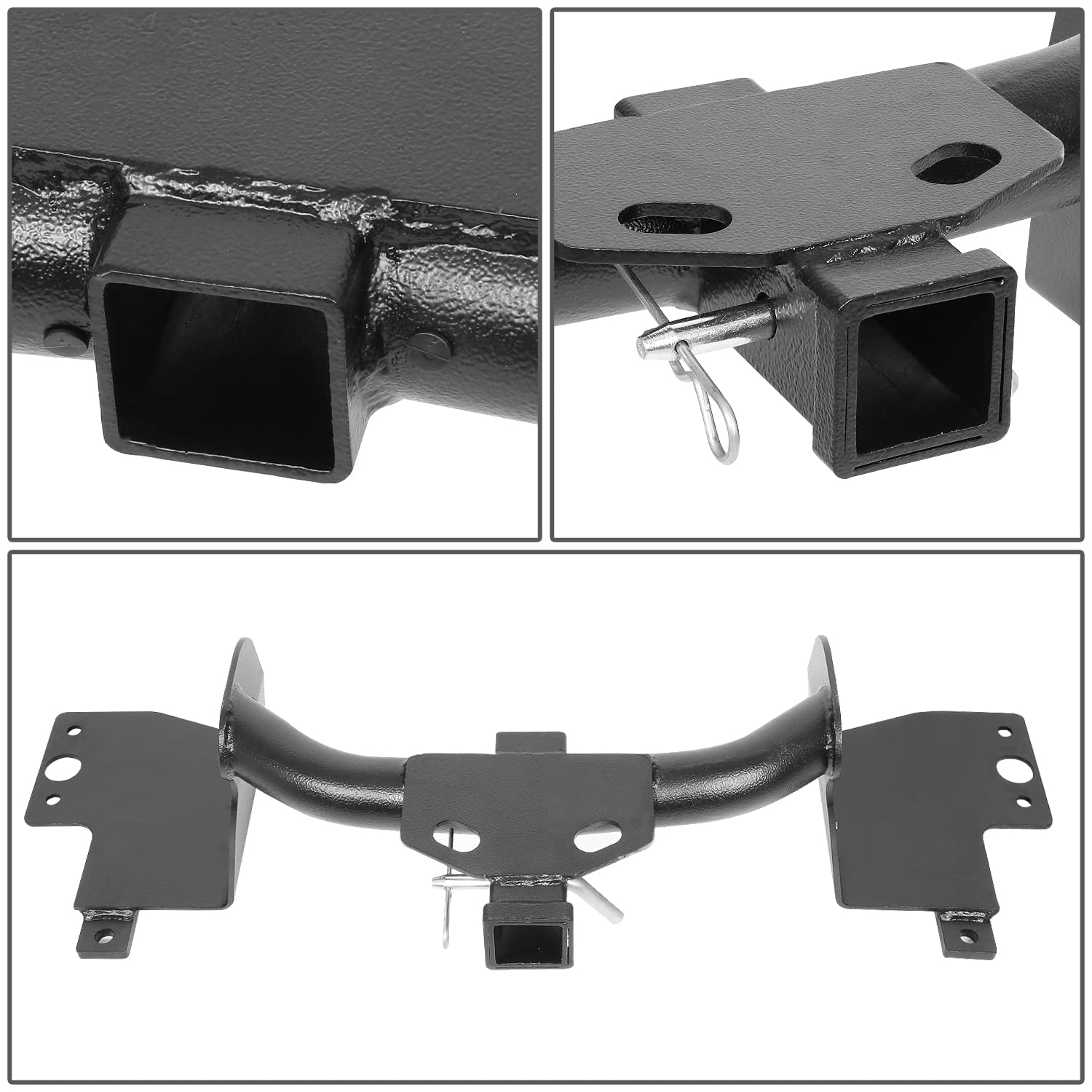 DNA Motoring TH-N-038 2'' Class 3 Steel Tow Hitch Receiver w/Hitch Lock ...
