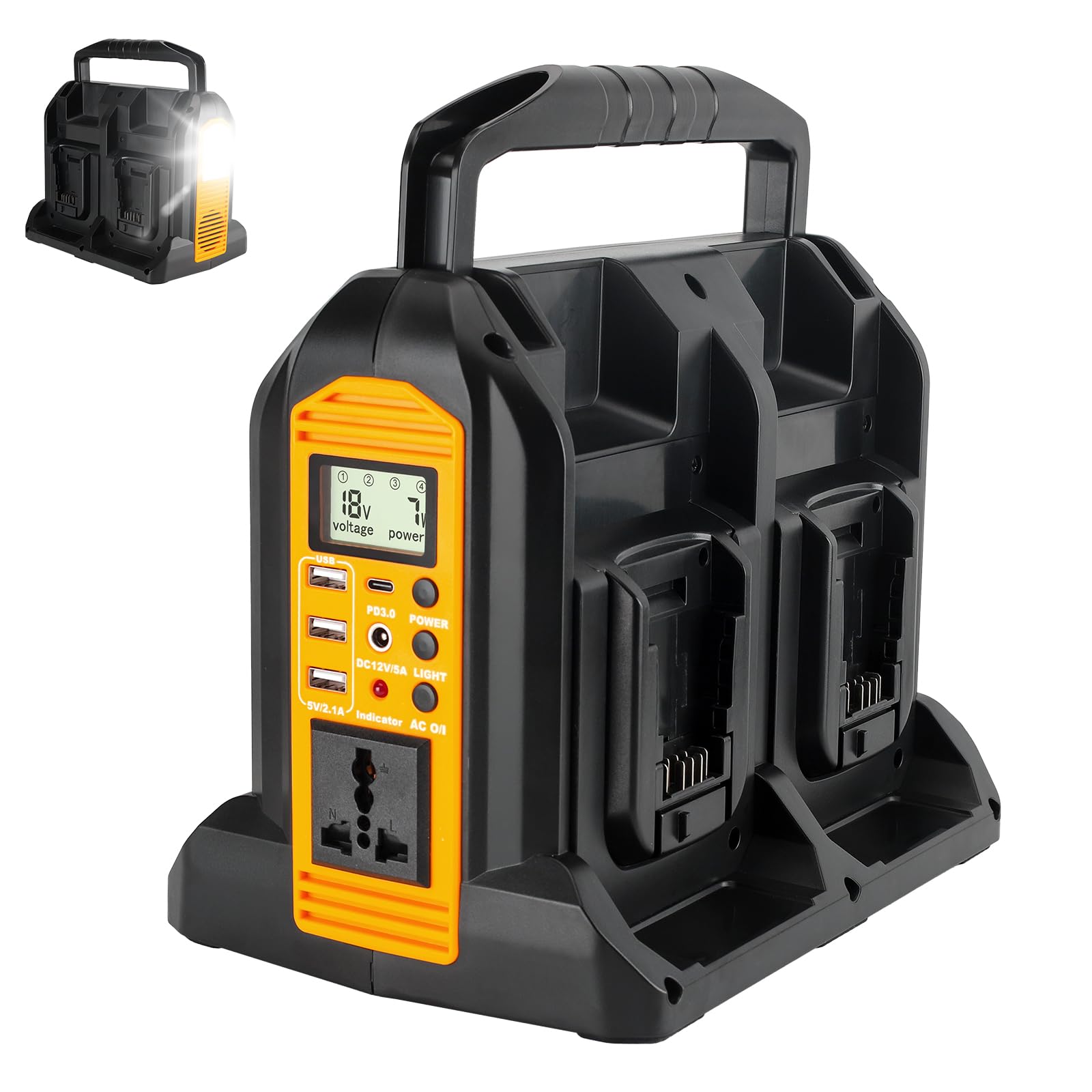 Amazon.com: 350W Power Inverter for Dewalt 18V 20V MAX 60V Li-ion ...