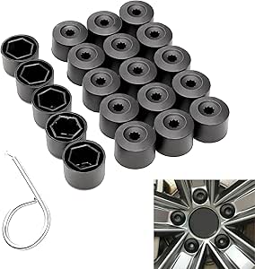 vvag 20PCS Car Wheel Lug Nut Covers, 17mm Wheel Bolt Cover Caps with ...