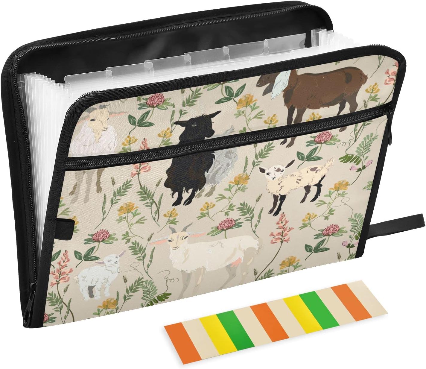 Amazon.com : Goat Sheep Cow Flower Expanding File Folder Cartoon Animal ...