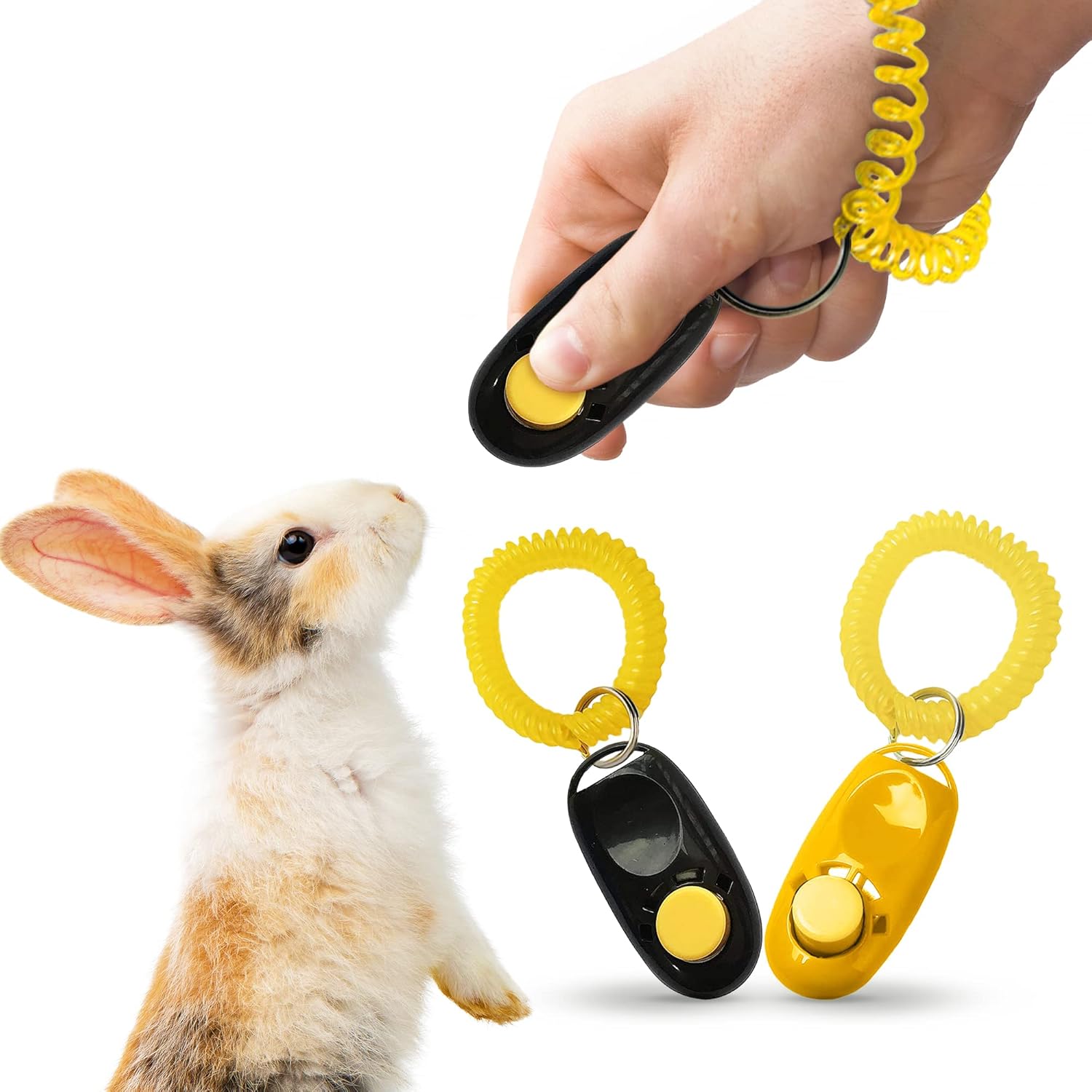 Amazon.com : Meric Rabbit Pet Training Clicker with Wrist Band, Dog ...