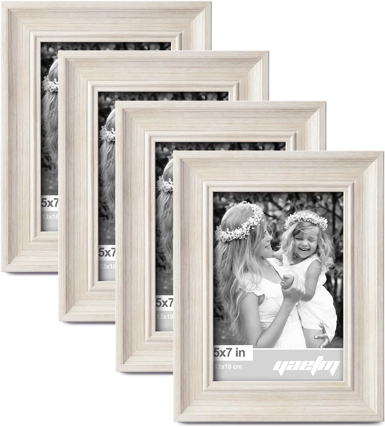 Amazon.com - Yaetm 5x7 Picture Frame Set of 4, 1.4” Wide Molding ...
