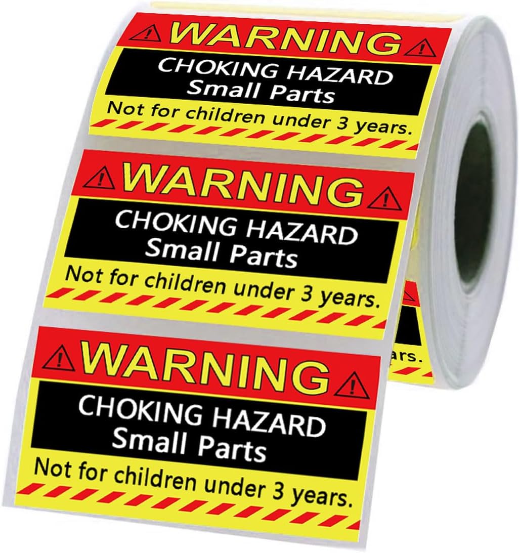 Amazon.com: Choking Warning Labels,1x 2 Inch Choking Warning Hazard ...
