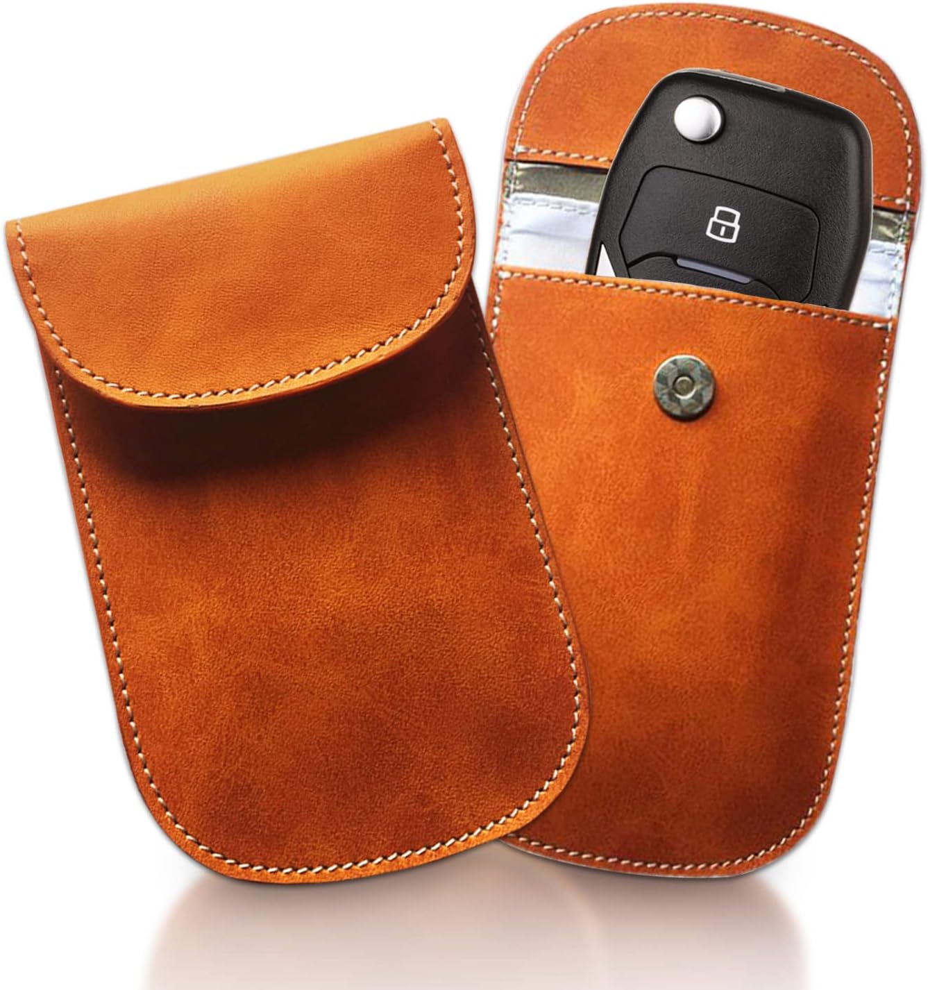 2 Pack Faraday Pouch For Car Keys Brown Car Key Pouch Brown Leather 2 Pack Faraday Pouch For Car Keys Brown Car Key Pouch Brown Leather