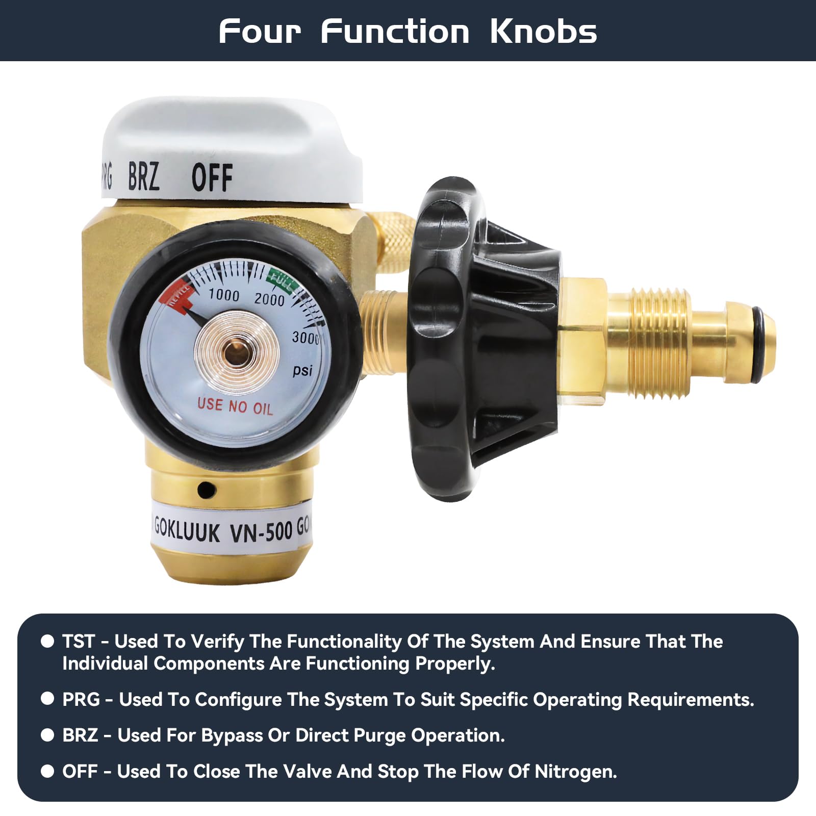 Snapklik.com : VN-500 Nitrogen Purge Control Valve Regulator And Flow ...