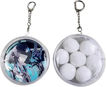 2 PCS Round Keychain Display Pouch Clear Display Box Ita Bag ...