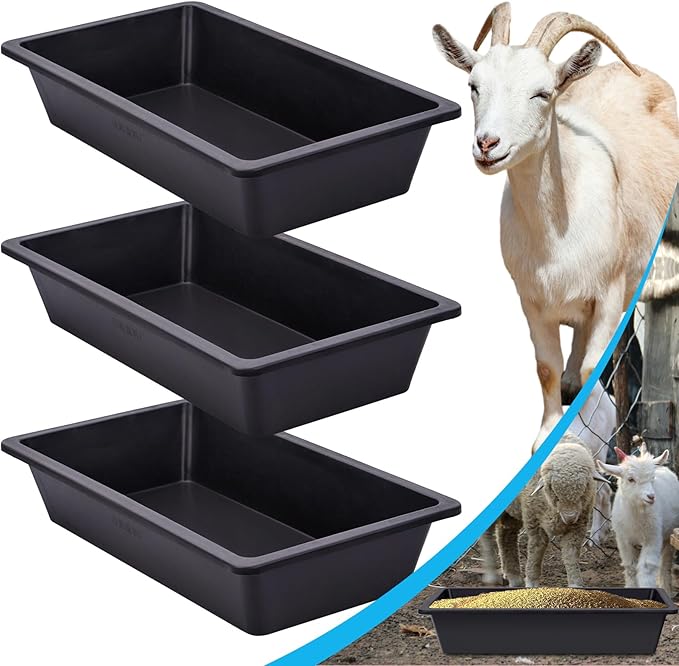 Amazon.com : KHEARPSL 3pcs Livestock Feeding Trough Goat Feeder Horse ...