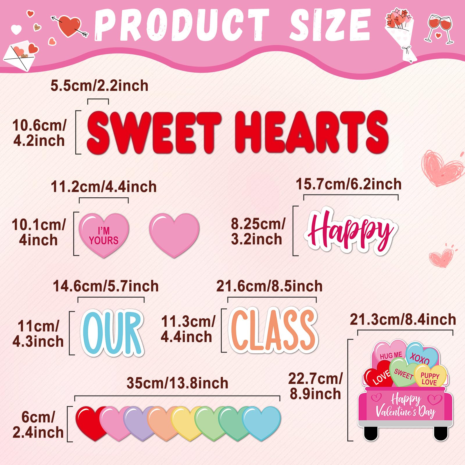 Snapklik.com : Valentines Day Heart Bulletin Board Classroom ...
