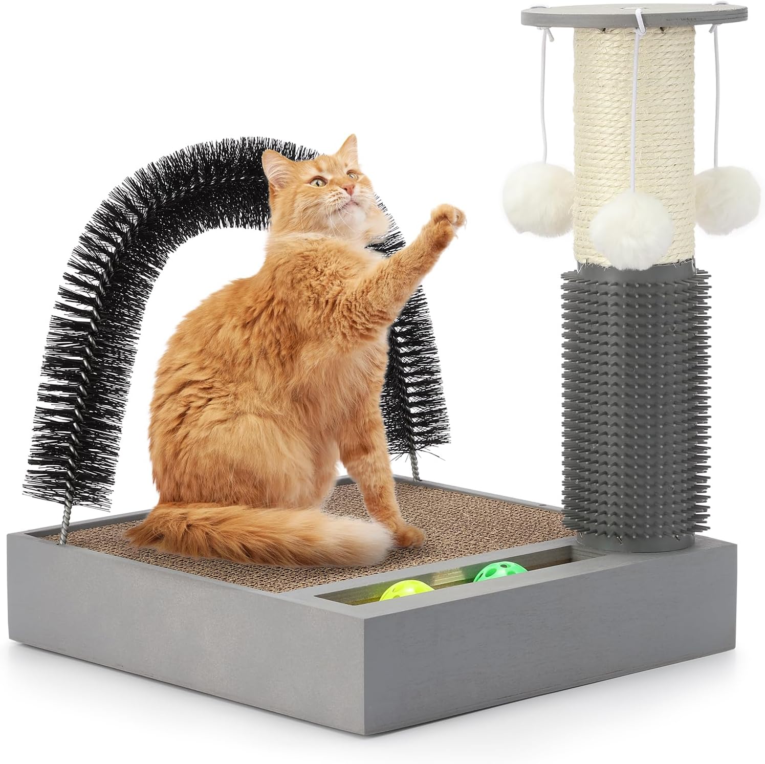 Amazon.com : Cat Scratching Post with Cat Tower Tree and Cats Arch Self ...