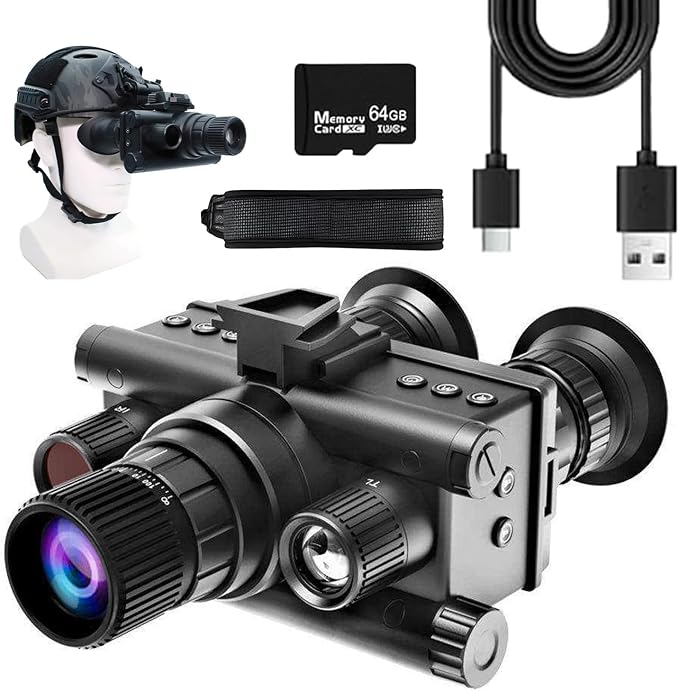 Amazon.com: HMWOKPOT 4K Digital Infrared Helmet Night Vision Goggles ...