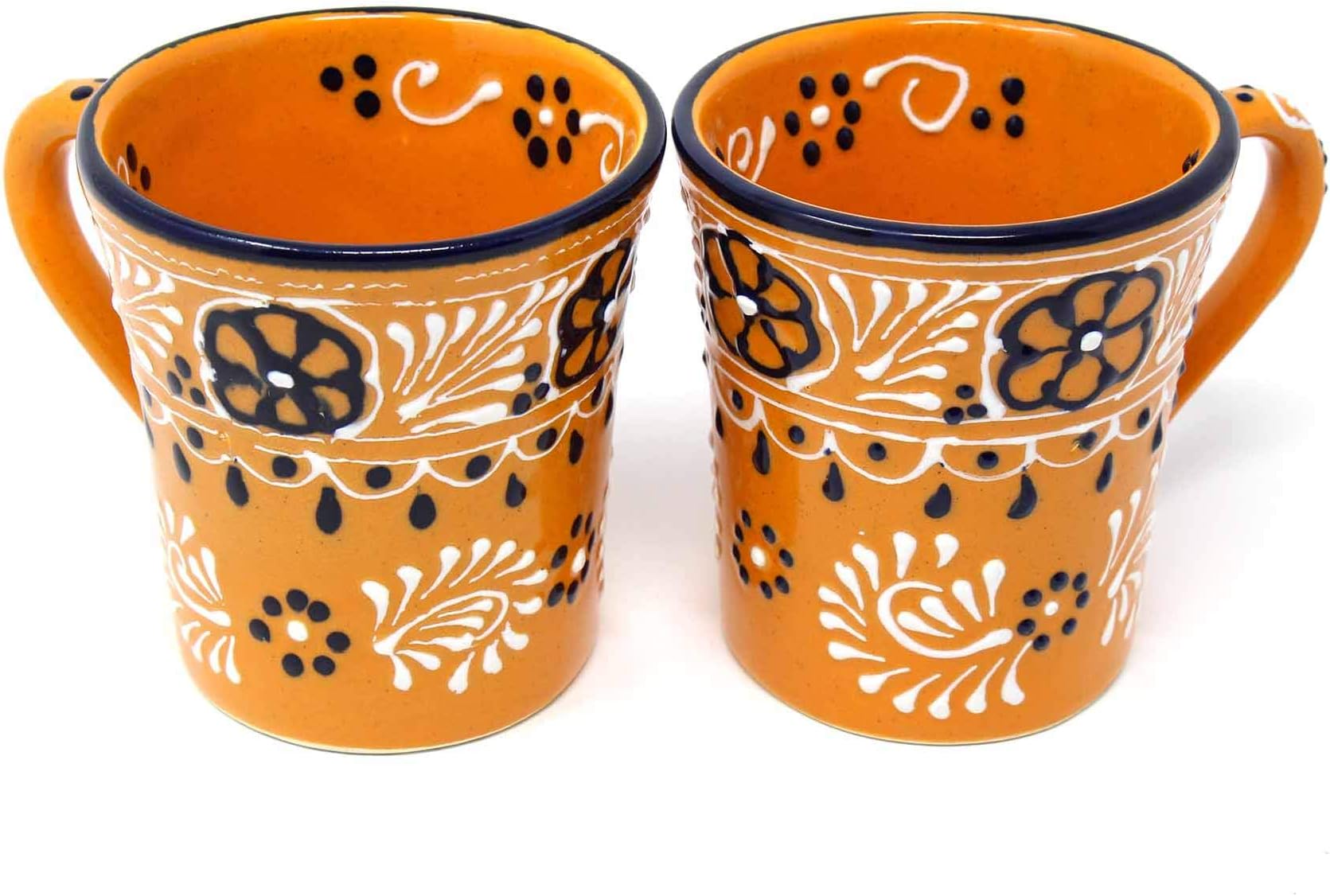 Amazon.com: Gejoy Pack of 6 12oz Mexican Terracotta Mugs Clay Cups ...