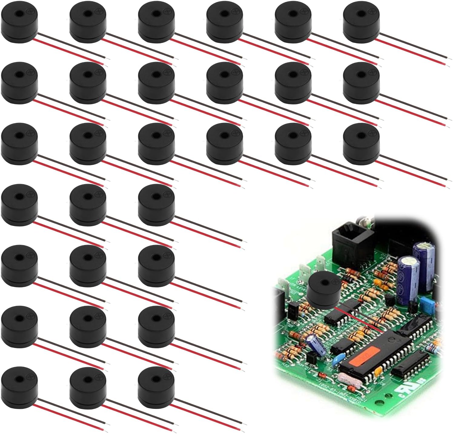 Motherboard Internal Piezo Speaker, 30Pcs 3-12V Piezo Electric Buzzer ...